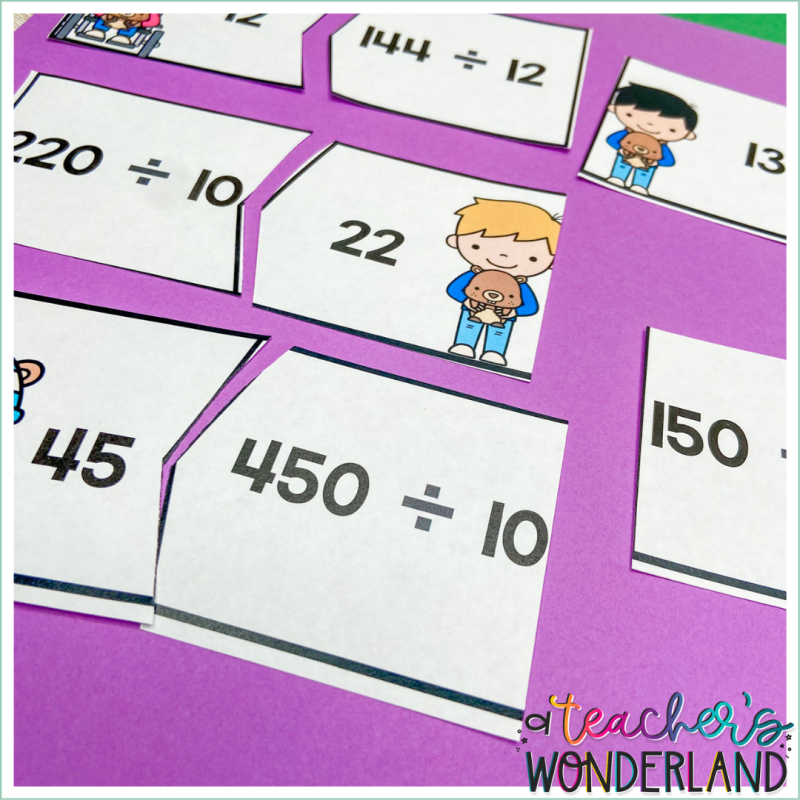 My 5 Favorite Division Activities for Centers - A Teacher's Wonderland