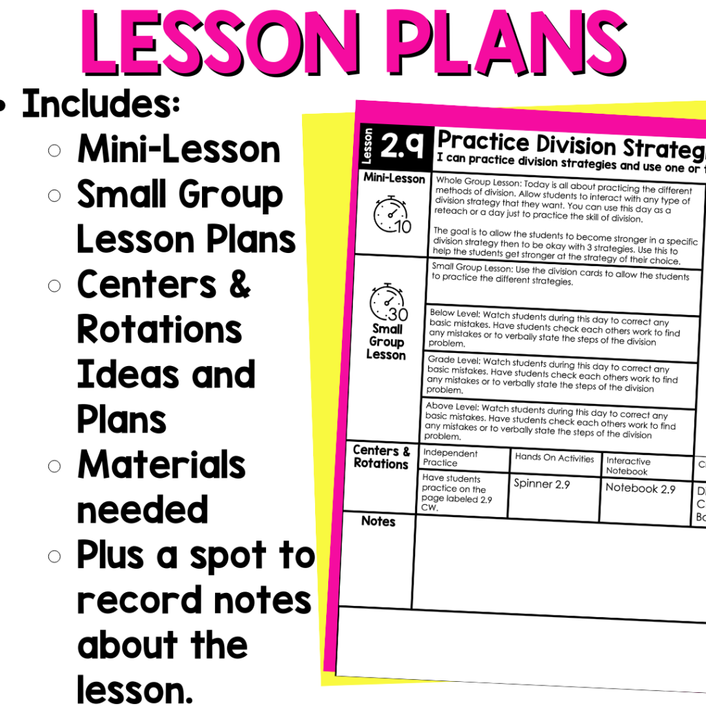 Practice Division Strategies Tens 5th Grade Guided Math Lessons ...